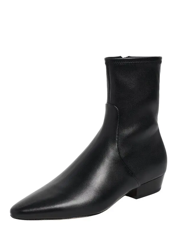Veronica Beard Glinda Pointed Toe Zip Up Ankle Boots - Black