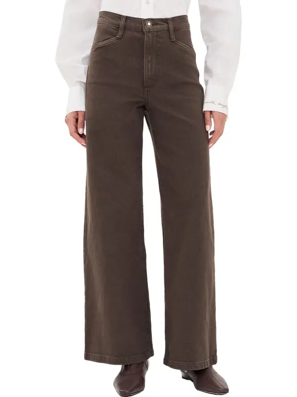 FAVORITE DAUGHTER The Mischa Wide Leg Ankle Jeans By - Espresso