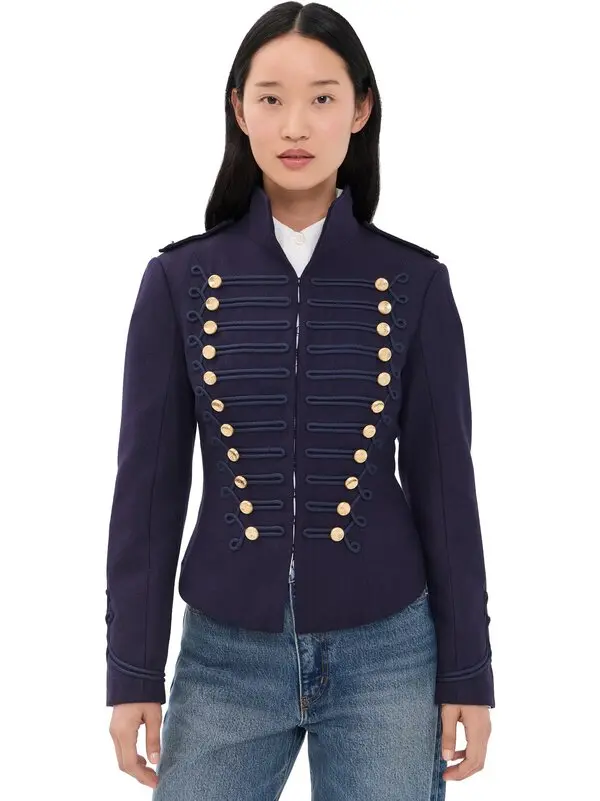 ROWING BLAZERS Wool Napoleon Military Jacket - Navy