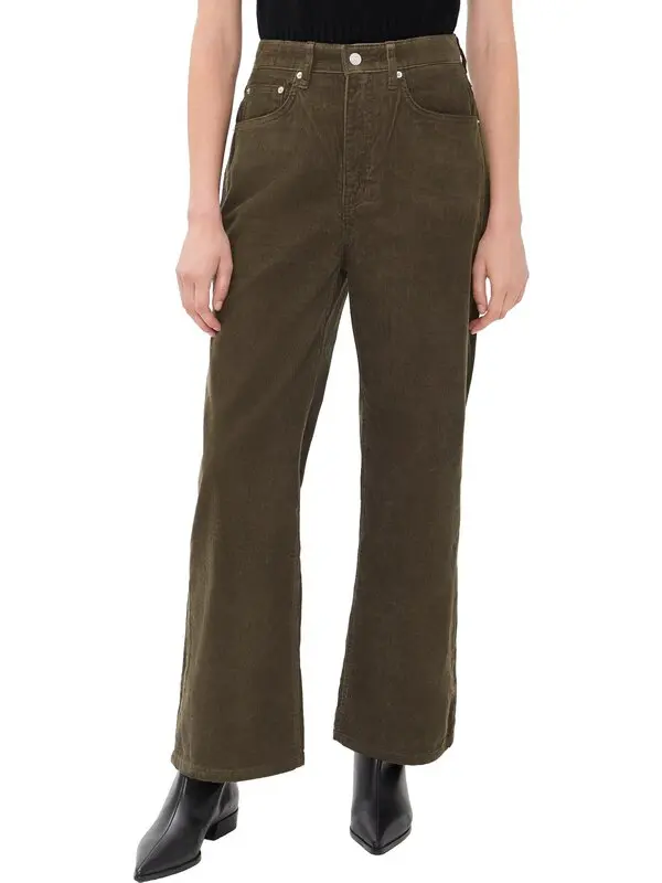 DUNST 90s Wide Corduroy Jeans - Brown