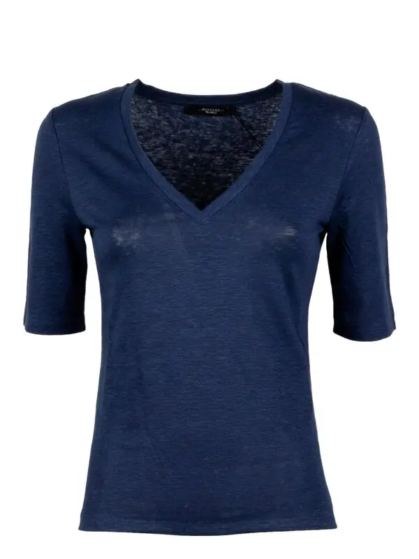 Max Mara V-neck T-shirt - Blue