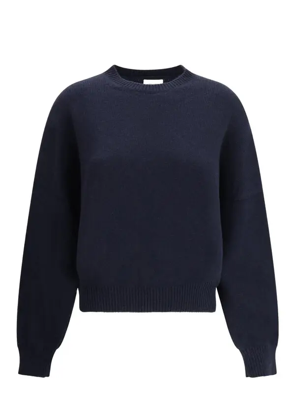 Khaite Crewneck Drop Shoulder Jumper - Black