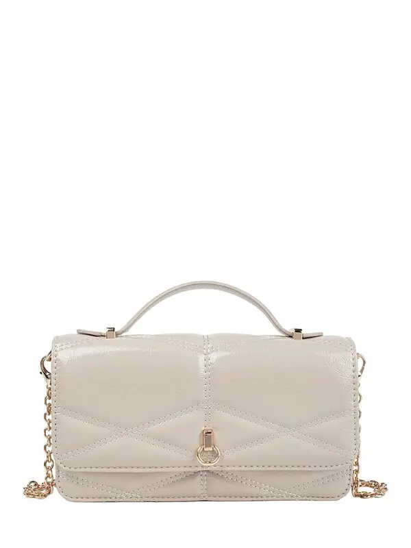 MKF COLLECTION - J'OMOR Suzanne Quilted Shoulder Bag With Gold Tone Hardware - Black