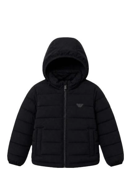 ARMANI Long-sleeve Hooded Jacket - Black
