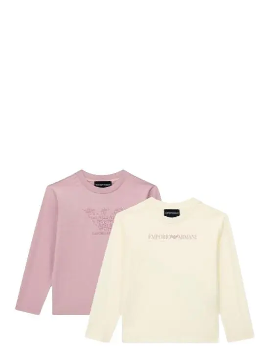 ARMANI Set Of Two Long-sleeved Crew Neck T-shirts - Two-tone