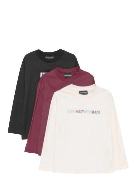 ARMANI Three-piece Long Sleeve T-shirt Set - White