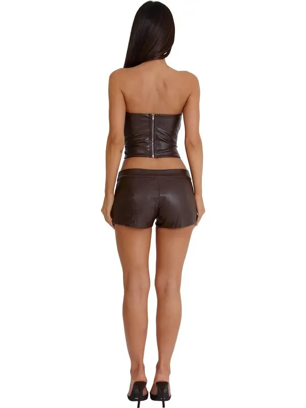 OUTCAST Whitny Tailored Shorts - Brown
