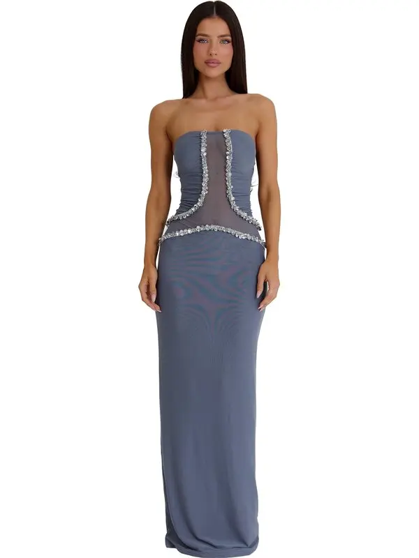 OUTCAST Kaisha Maxi Dress - Gray