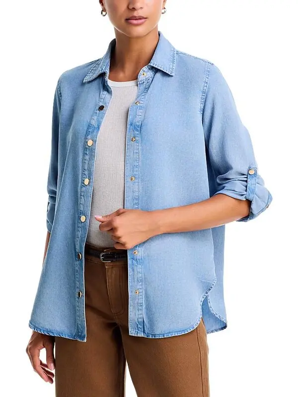 Generation Love Gillian Denim Button-up Shirt - Light Blue