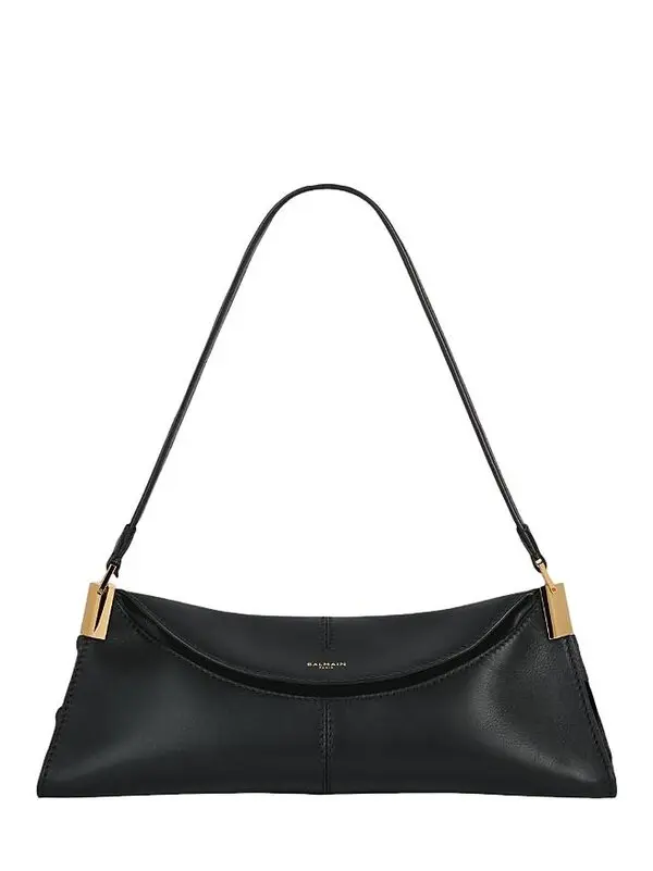 Balmain 64-83 Small Bag In Smooth Leather - Black