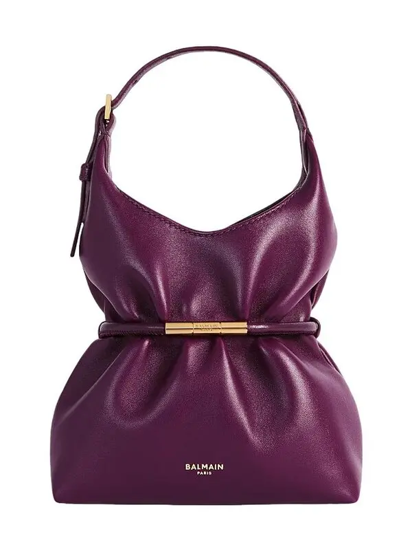 Balmain Sphynx Mini Bag In Smooth Leather - Purple