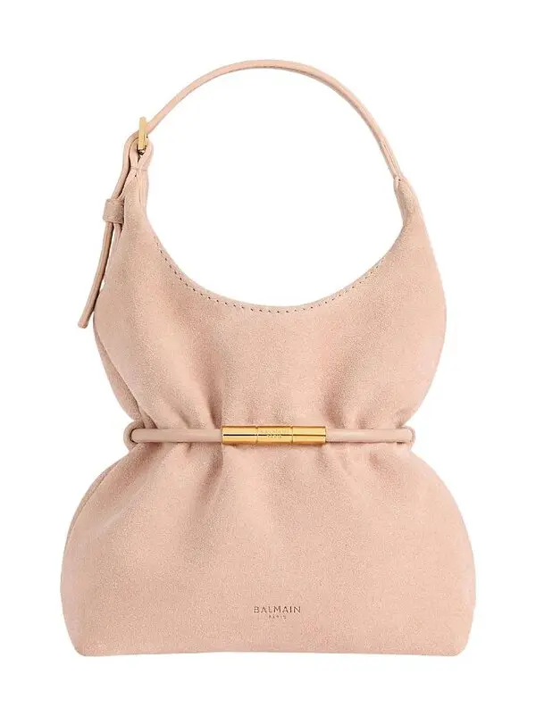 Balmain Sphynx Mini Bag In Suede - Pink
