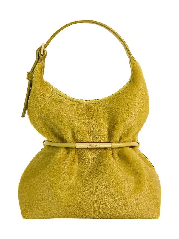 Balmain Sphynx Mini Bag In Pony-effect Leather - Yellow