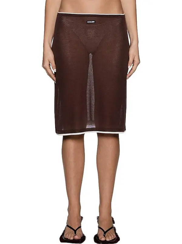 Ksubi Layered Midi Skirt - Brown