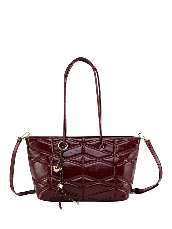 MKF COLLECTION - J'OMOR Karen Quilted Tote Bag - Red