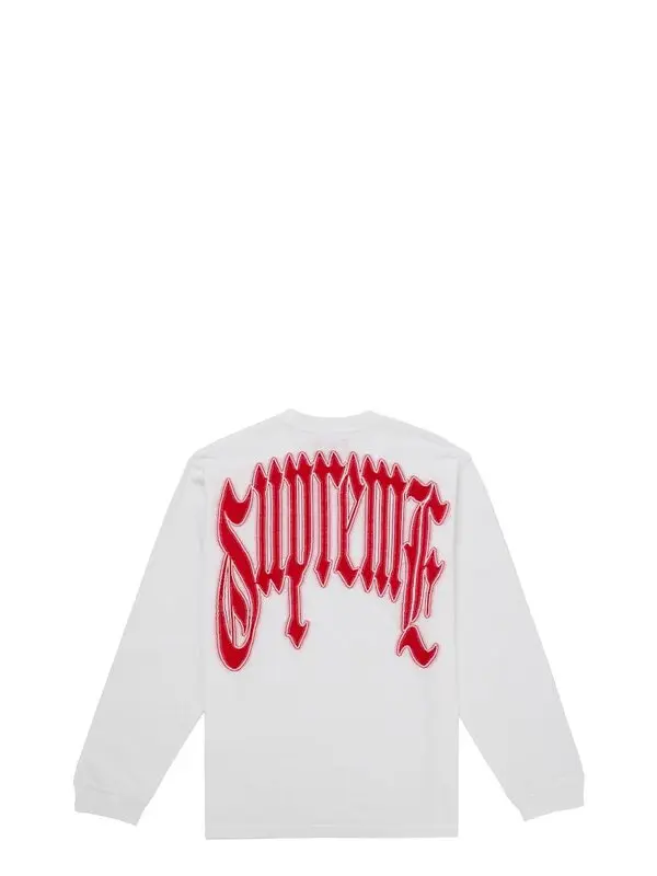 Supreme Intarsia Long Sleeve Top - White