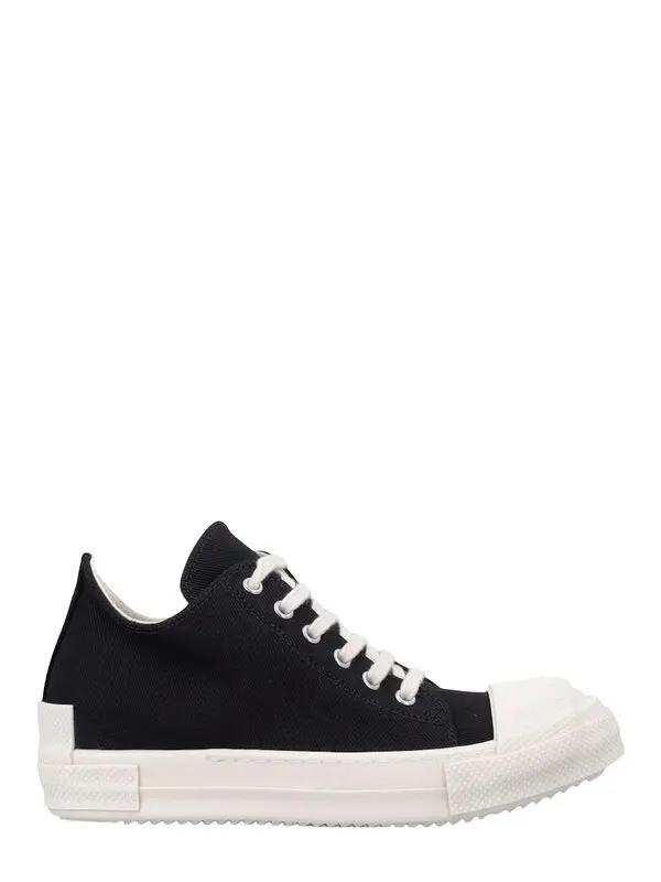 Rick Owens Low Top Lace-up Sneakers - Black/milk