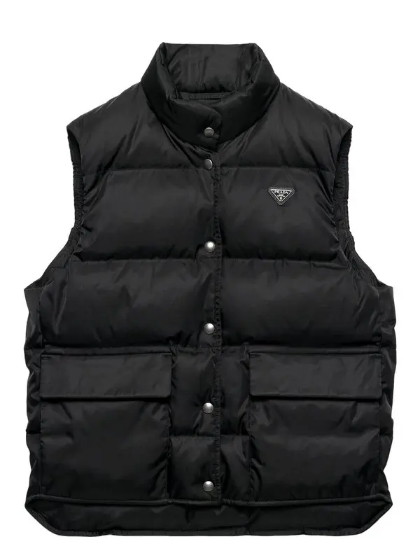 Prada Re-nylon Down Vest - Black