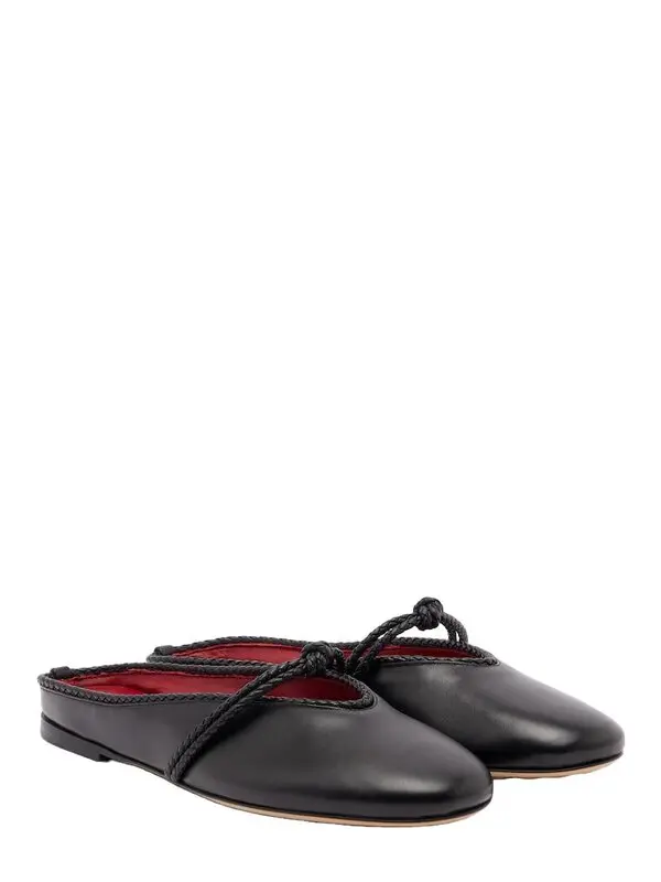 Bottega Veneta Lucia Leather Mules - Black
