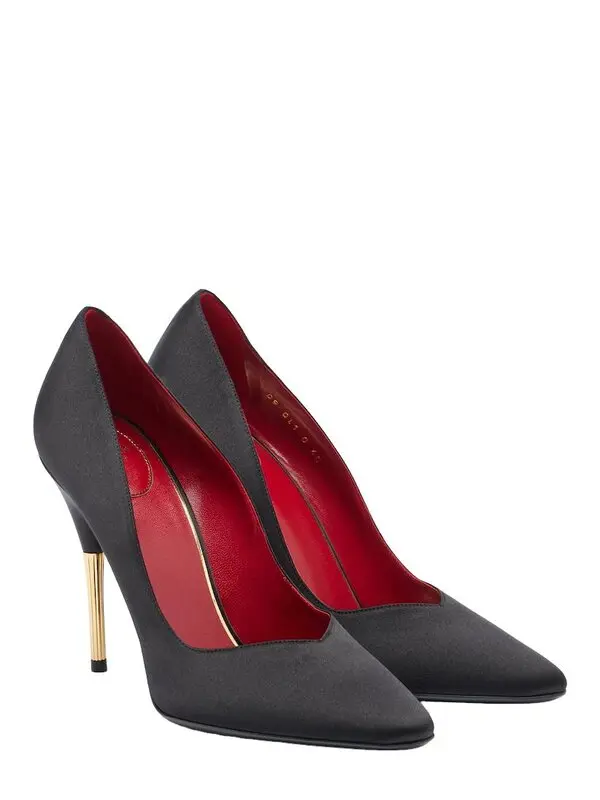 Valentino Garavani Enigme Satin Pumps - Black