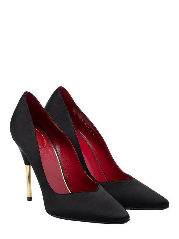 Valentino Garavani Enigme Satin Pumps - Black
