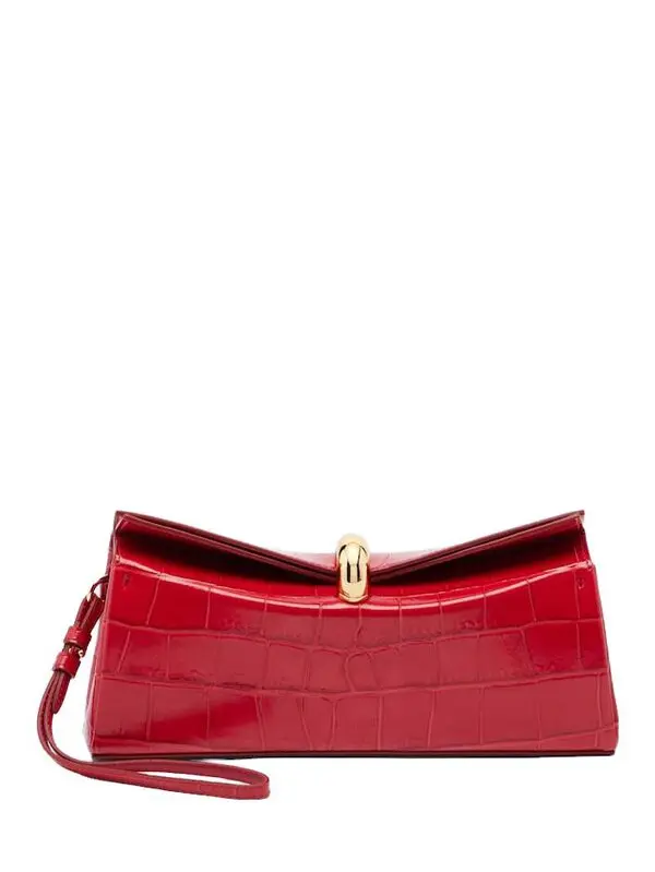 Jacquemus Valérie Suede Clutch - Red