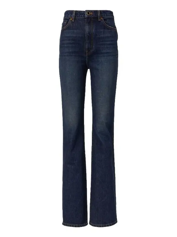 Khaite Danielle Straight Jeans In Lansing - Blue