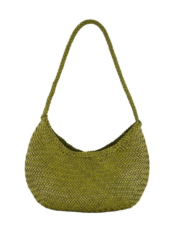 Dragon Diffusion Woven Leather Mini Tote - Green