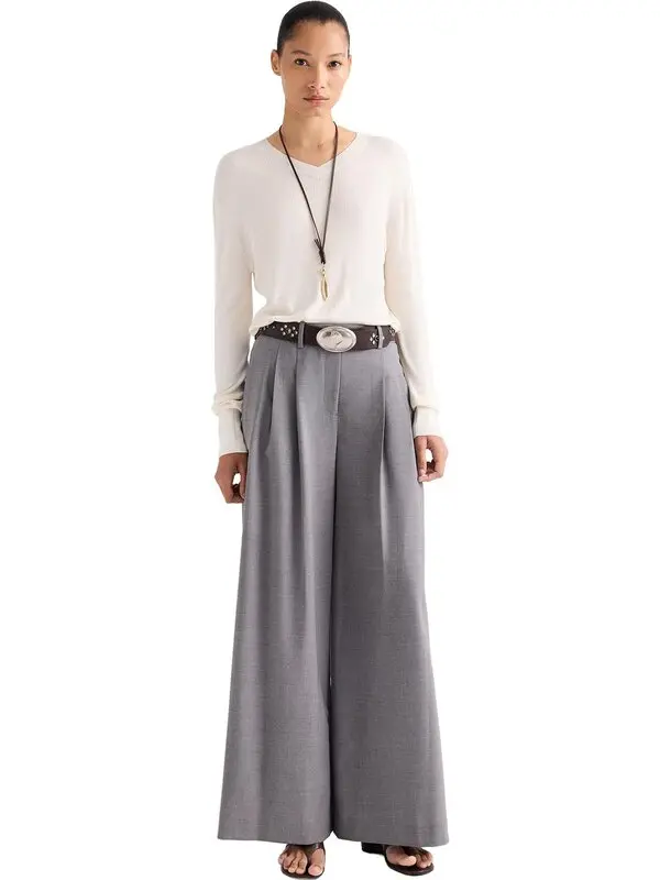TWP Viscose Silk V-neck Sweater - Ivory