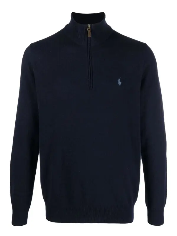 Polo Ralph Lauren Pullover With Zip Neck - Blue