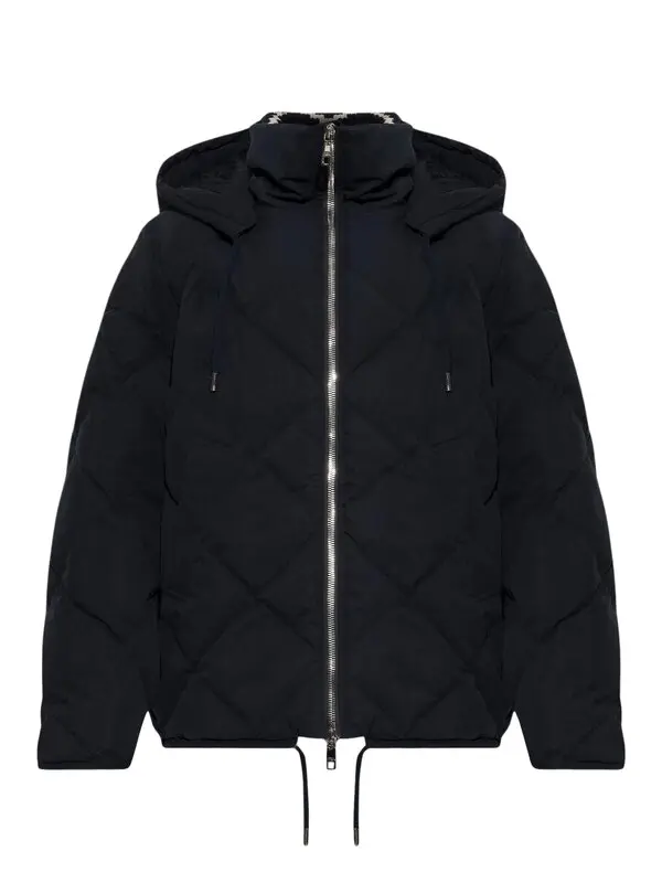 Dolce & Gabbana Quilted Hooded Jacket - Blue