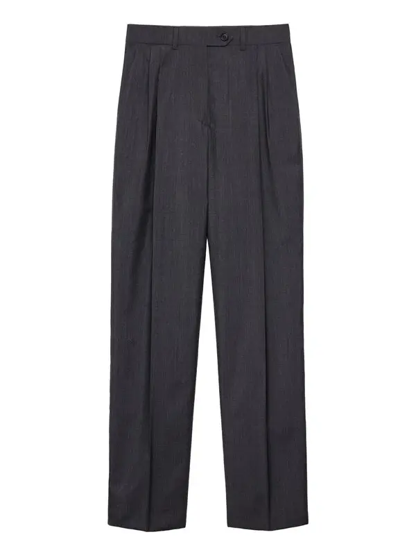 Prada Light Mohair Pleated Trousers - Grey