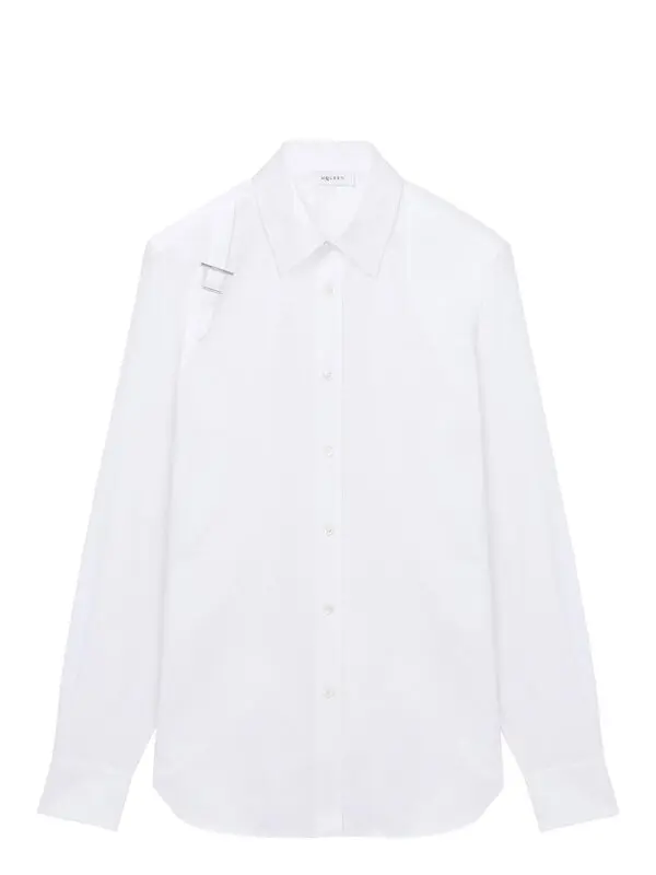 Alexander McQueen Skull Jacquard Harness Shirt - Optical White