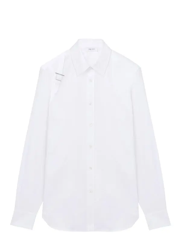 Alexander McQueen Skull Jacquard Harness Shirt - Optical White