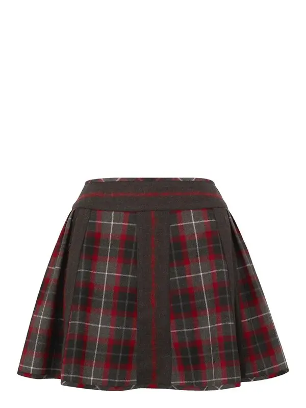 VIVIENNE WESTWOOD Mini Bell Skirt With Plaid Pattern - Red