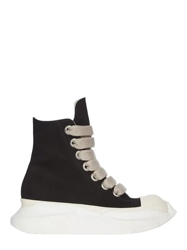 Rick Owens Jumbo Lace High Abstract Sneakers - Black