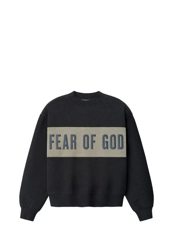Fear Of God Paneled Crewneck Sweatshirt - Grey