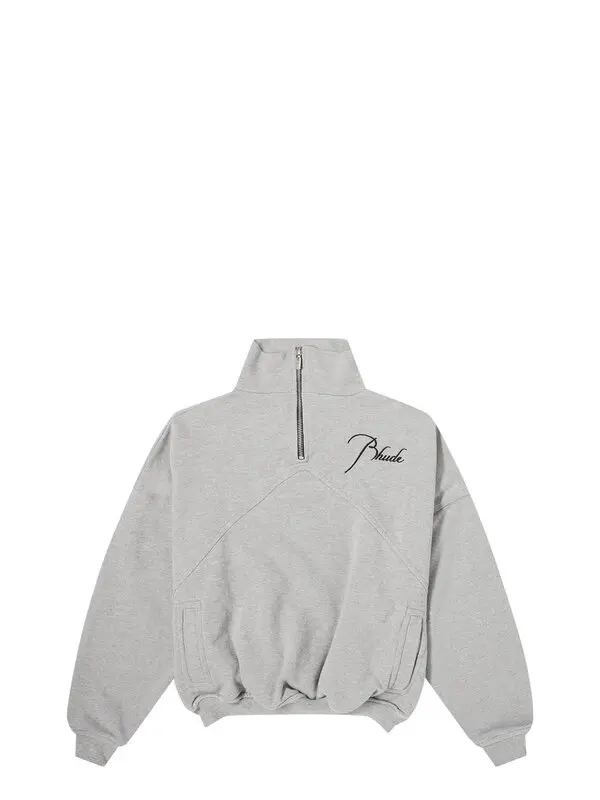 Rhude Quarter Zip Pullover - Grey