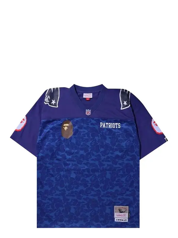 A BATHING APE X Mitchell & Ness Nfl New England Patriots Legacy Jersey - Blue