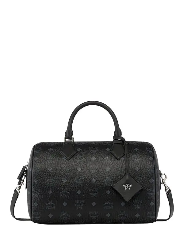 Mcm Ella Vi Medium Boston Bag - Black