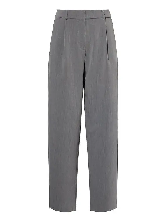 Rails Cameron Tailored Pleated Barrel-leg Trousers - Heather Grey