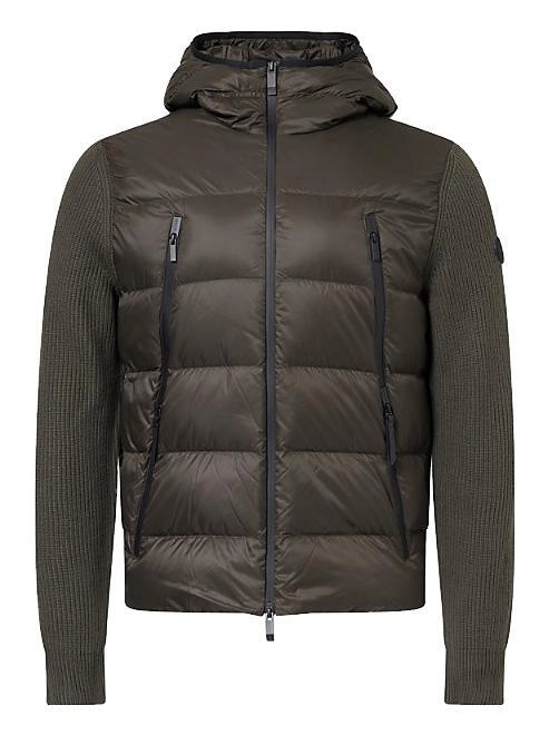 Moncler Padded Bodice Hooded Jacket - Khaki