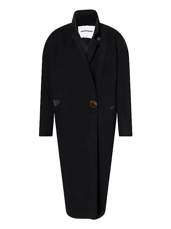 DARKPARK Longline Cashmere And Wool Blend Coat - Black