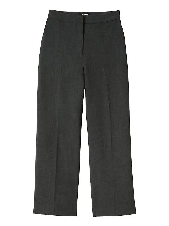 Whistles High-rise Straight-leg Stretch-woven Trousers - Grey
