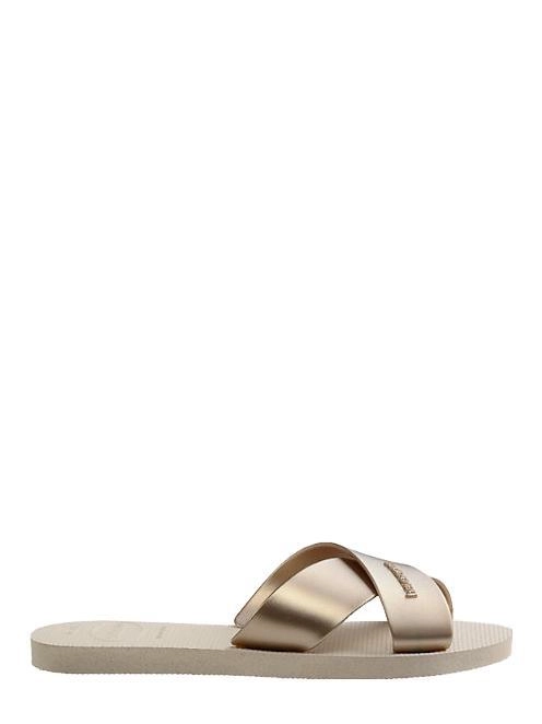 Havaianas Aqua Cross-strap Rubber Flip Flops - Beige