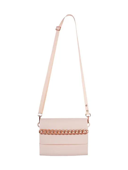 Havaianas Silicone Cross-body Bag With Chain Detail - Beige