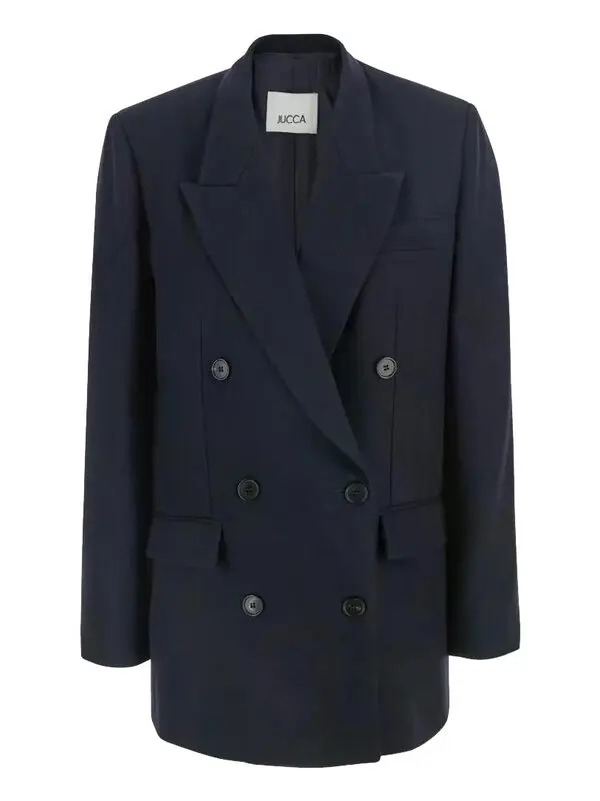 JUCCA Double-breasted Wool Jacket - Blue