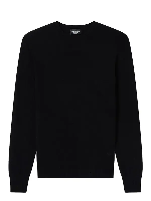 Emporio Armani Cashmere Crew-neck Sweater - Black