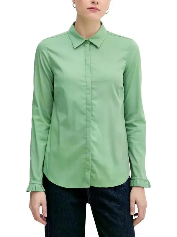 MOS MOSH Ruffled Cuff Shirt - Green
