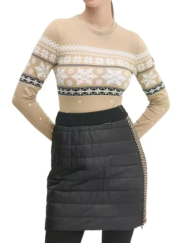 NEWLAND Snowflake Pattern Long Sleeve Bodysuit - Neutrals